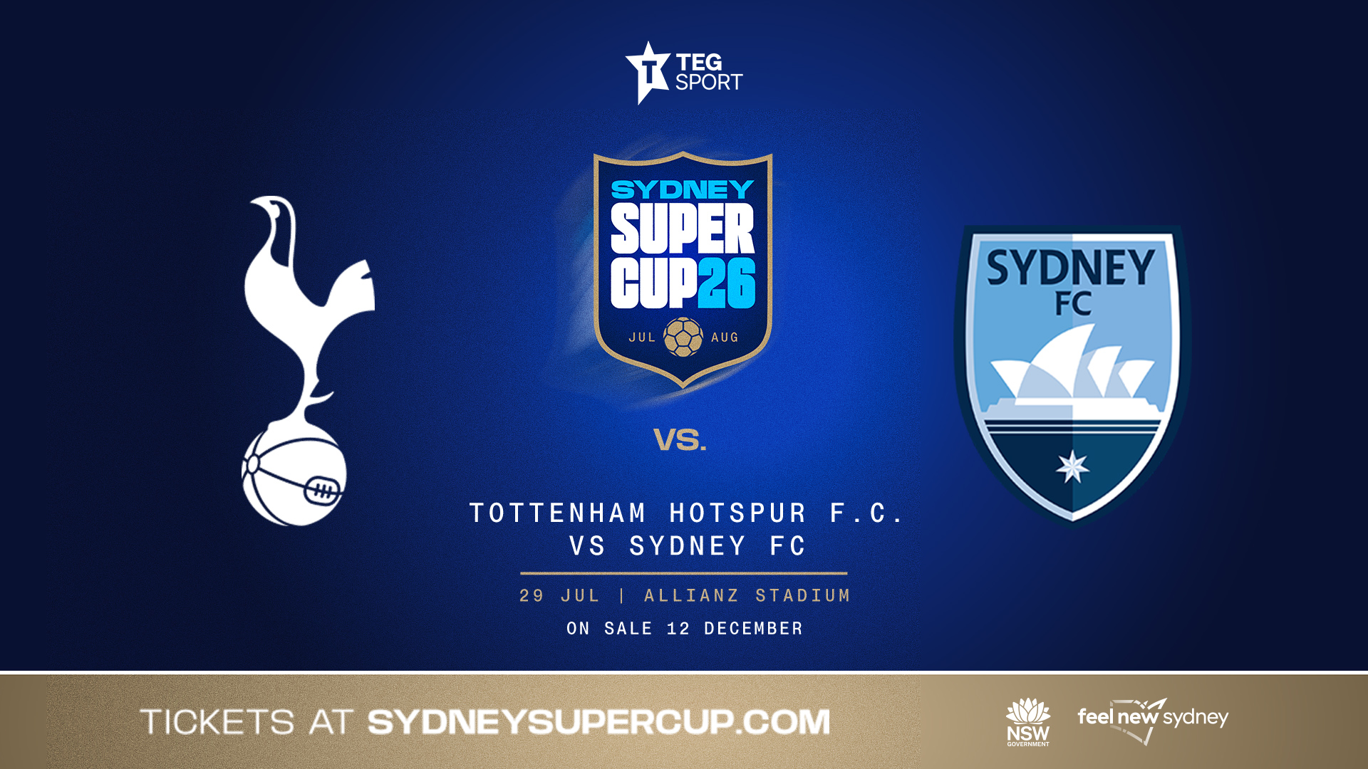 Sydney FC To Face Premier League Giant Tottenham Hotspur